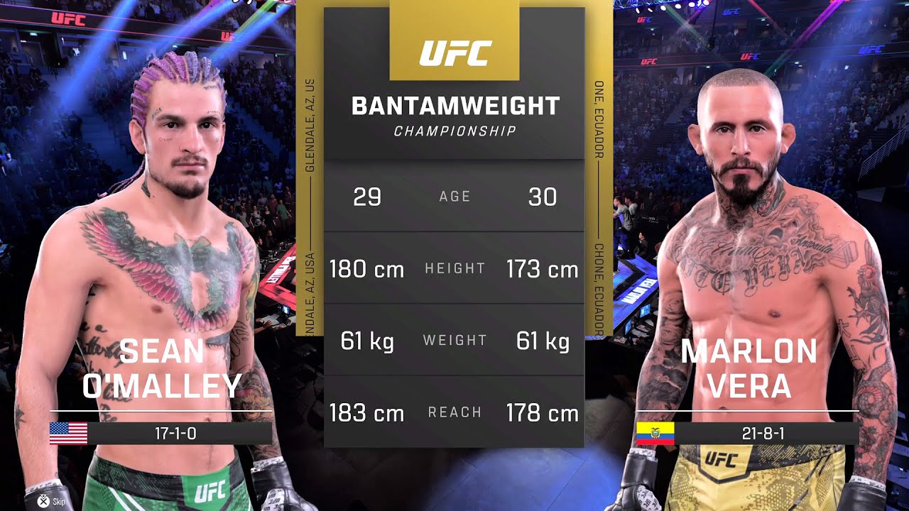 Sean O'Malley vs Marlon Vera 2 Full Fight - UFC 299 Fight Night - YouTube