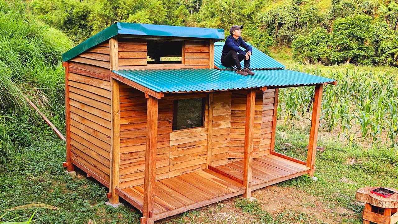 ONE MAN Builds Their DREAM Home with HANDTOOLS! (Tiny Log Cabin in the ...