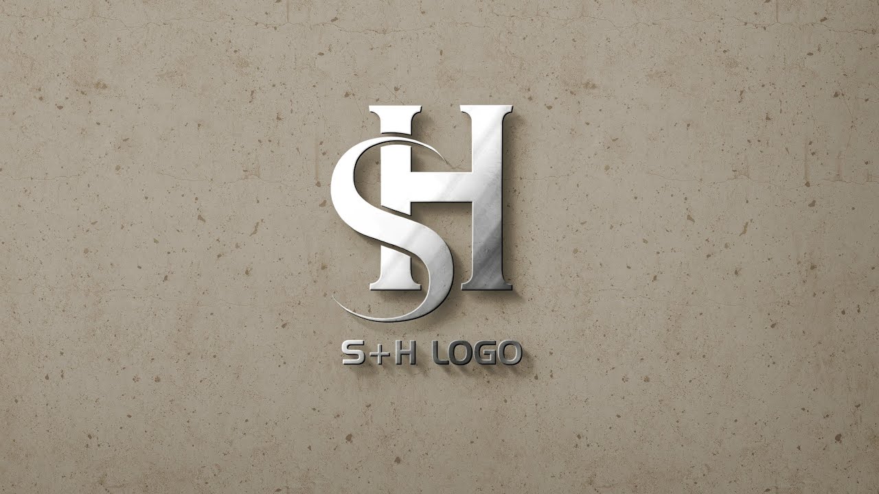 S+H Logo design concept, How to Design logo within few minutes. #logo # ...