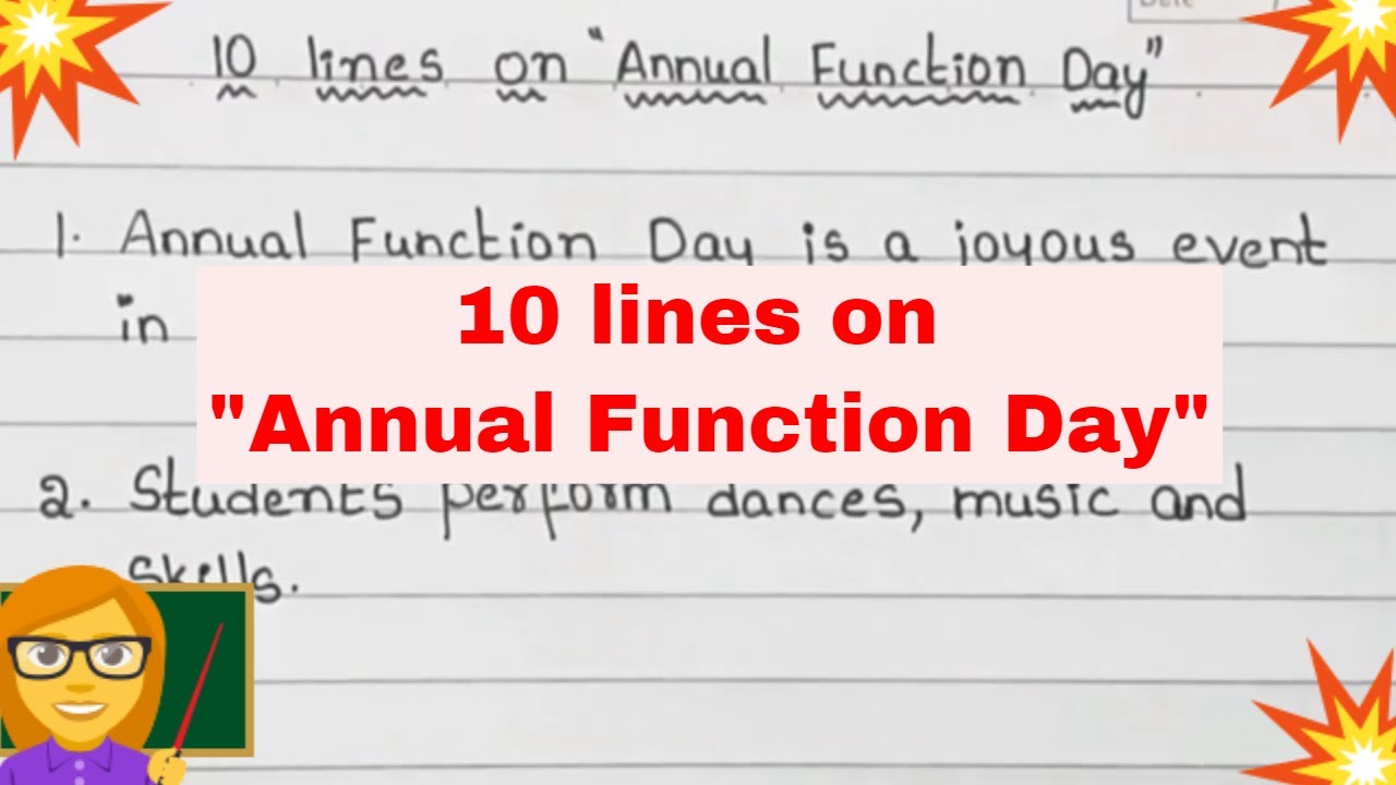 10 Lines On Annual Function Day | Paragraph Writing On Annual Function ...