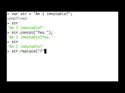 JavaScript Strings - Immutable - YouTube