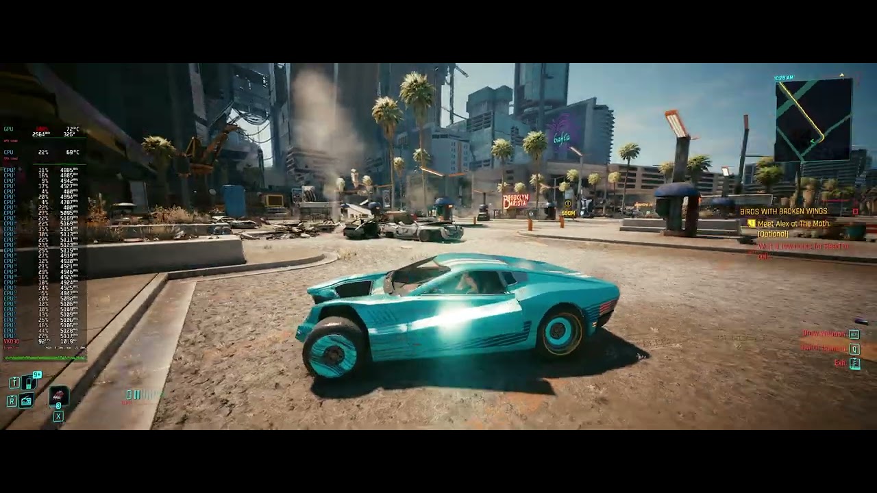 Cyberpunk 2077 Garuda Linux new proton version test - YouTube