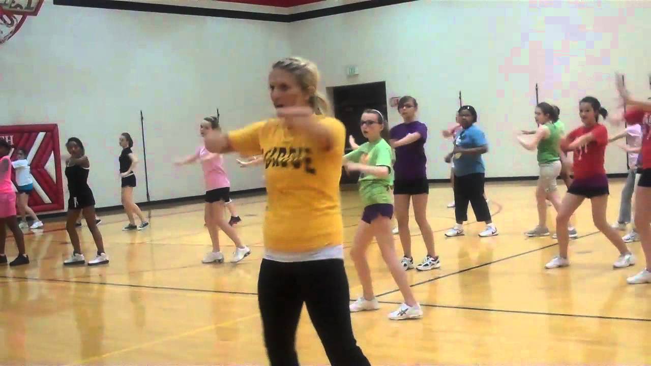 Tecumseh Junior High Cheerleading Dance for Tryouts - YouTube