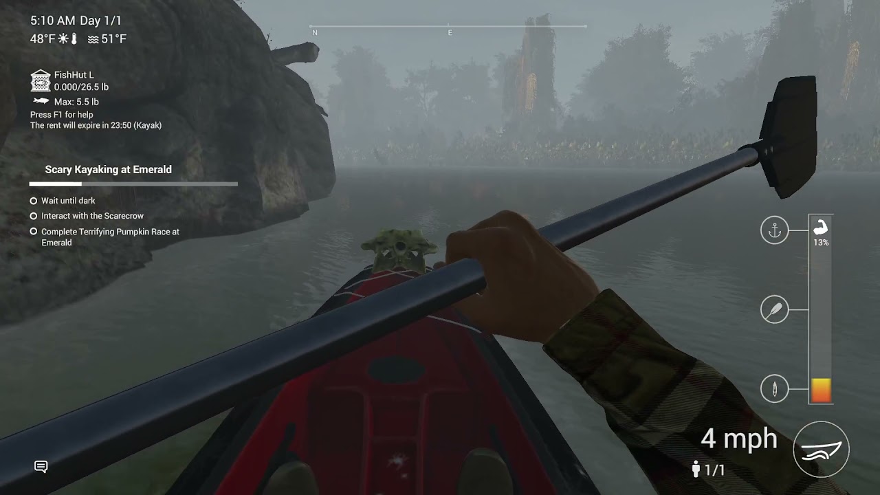 Fishing Planet. Scary Kayaking At Emerald - YouTube