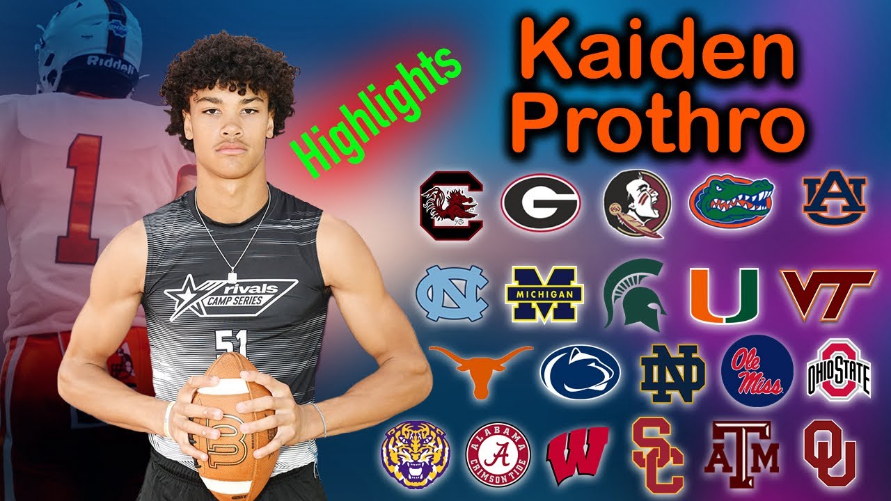 Kaiden Prothro Highlights || 5 Star TE - YouTube