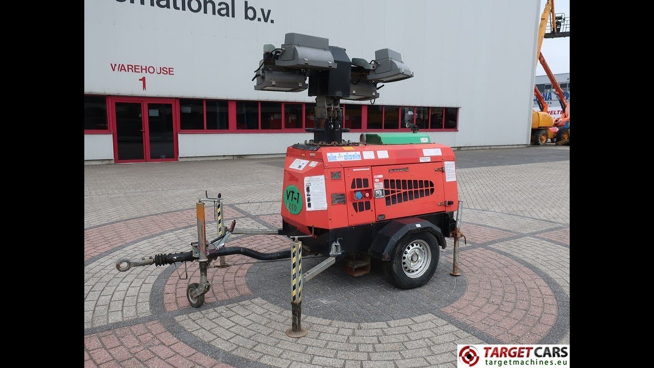 777428 TOWER LIGHT SUPERLIGHT VT1 ECO MOBILE 4x1000W W/10KVA GENERATOR ...