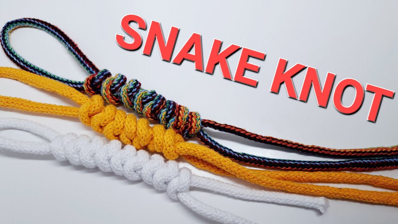 Snake knot. Macrame knots Part. 22. Step by step tutorial. - YouTube