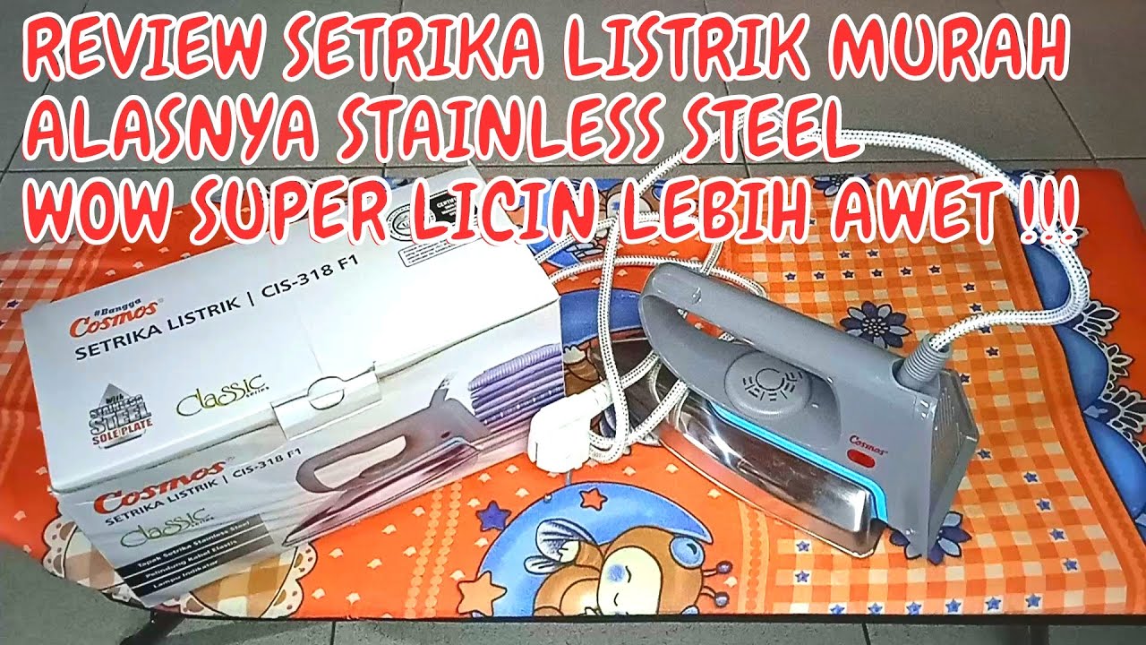 REKOMENDASI SETRIKA LISTRIK MURAH MERK COSMOS || REVIEW SETRIKA COSMOS ...