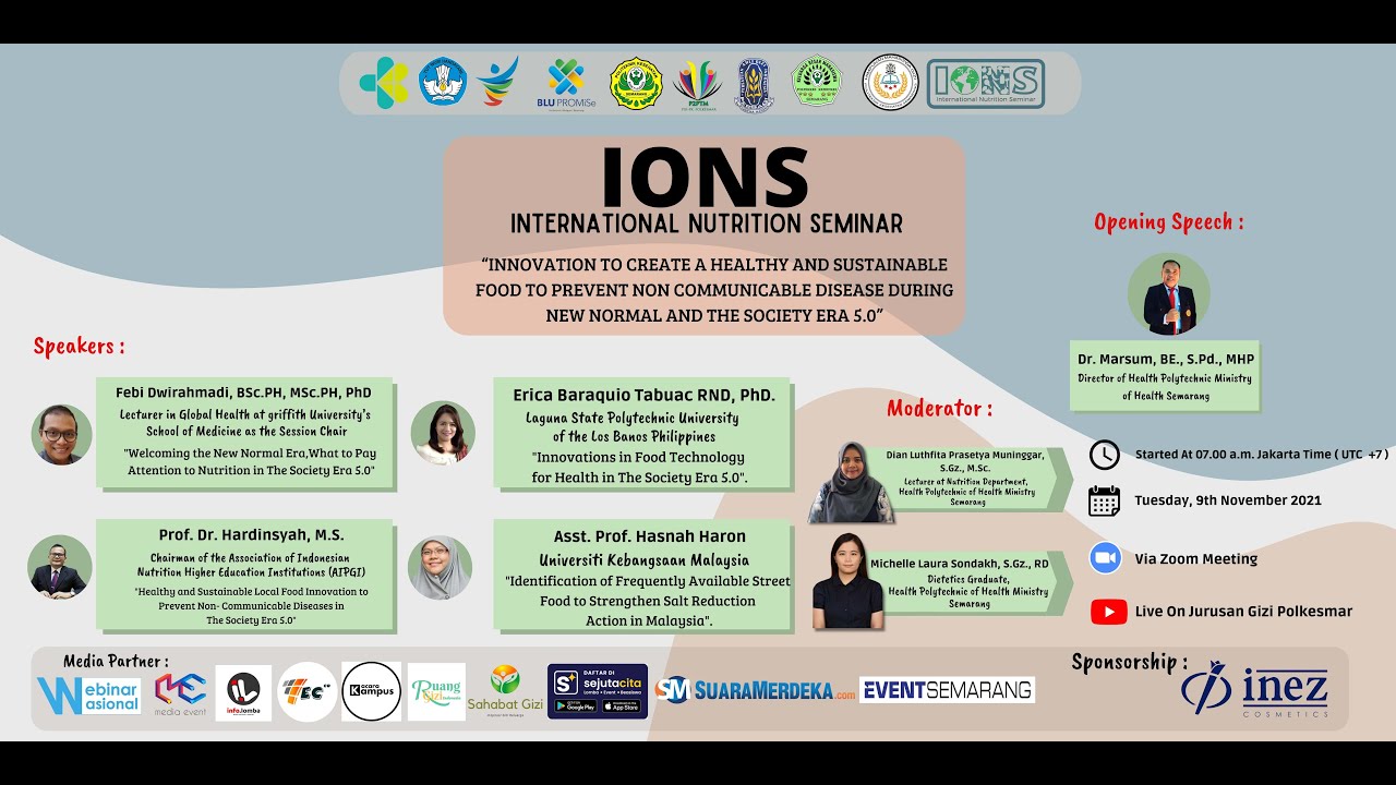 INTERNATIONAL NUTRITION SEMINAR (IONS) 2021 - YouTube