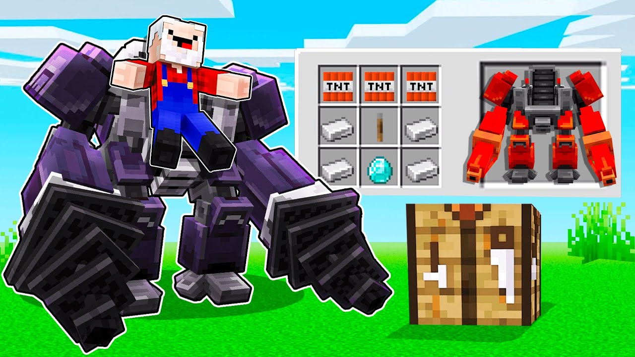 Cómo Craftear Un ROBOT GIGANTE En Minecraft! - YouTube