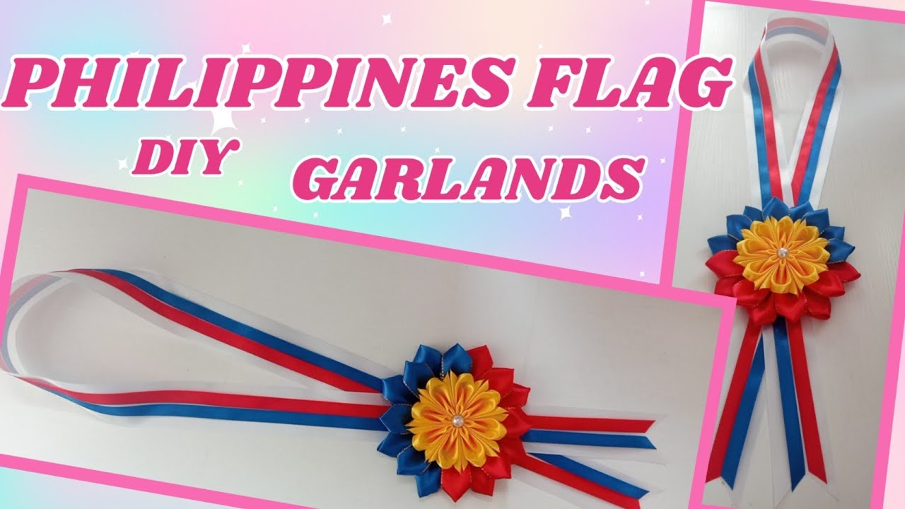HOW TO MAKE GARLANDS PHILIPPINES FLAG INSPIRED COLOR? || DIY IDEAS AND ...