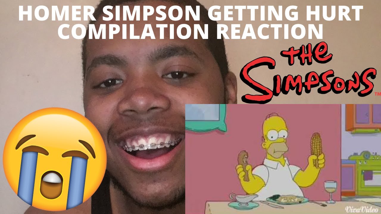 Homer Simpson Getting Hurt Compilation Reaction - YouTube
