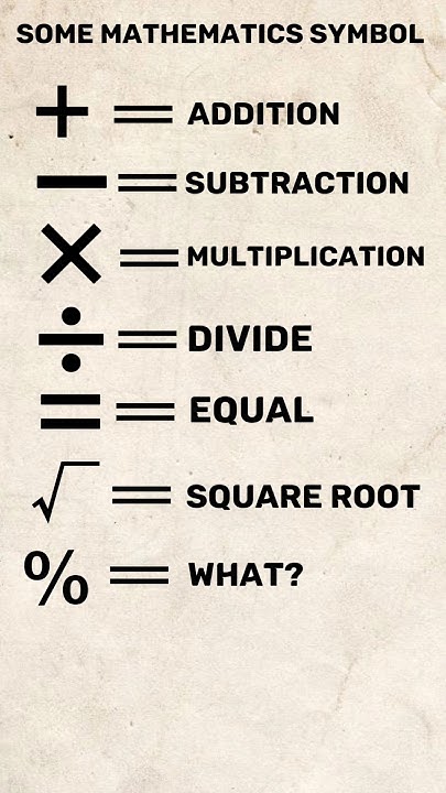 Some Mathematics Symbol - YouTube