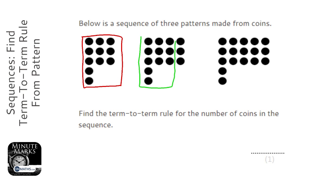 Sequences Find Term To Term Rule From Pattern Grade 3 OnMaths GCSE