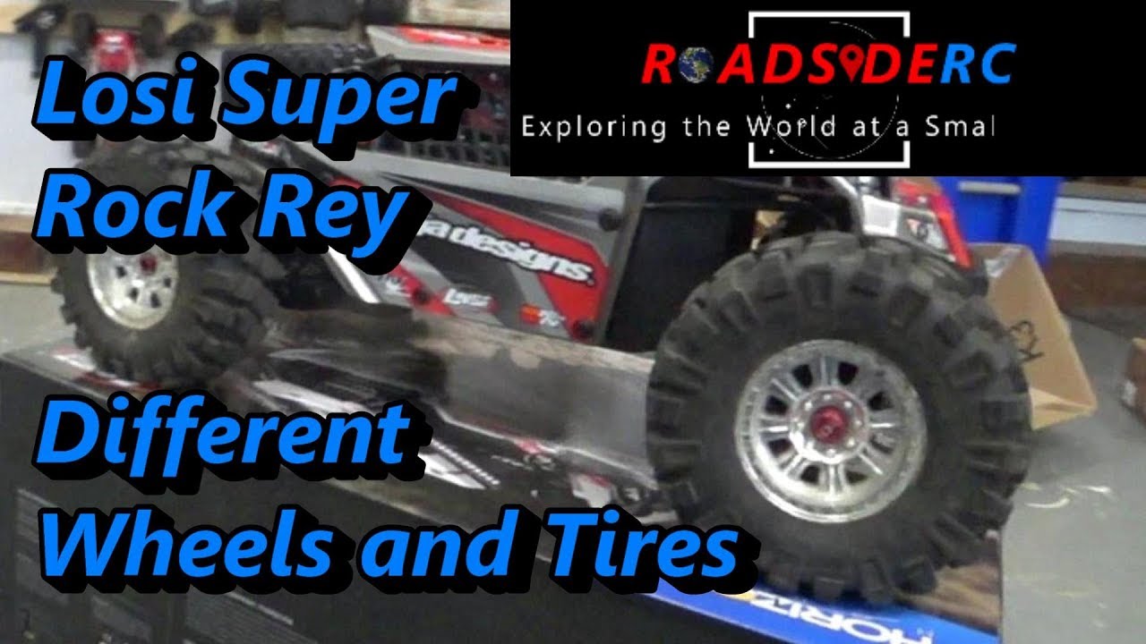 Losi Super Rock Rey Different Tires - YouTube