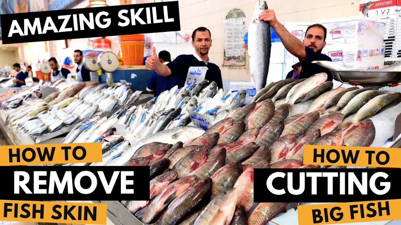 How To Remove Fish Skin Easily | Fish Cutting Video | Amazing Skills ...
