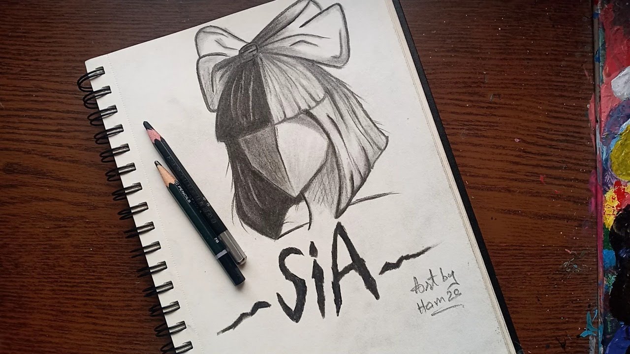 How to draw Sia Sketch | How to draw girl with short hairs | Pencil ...