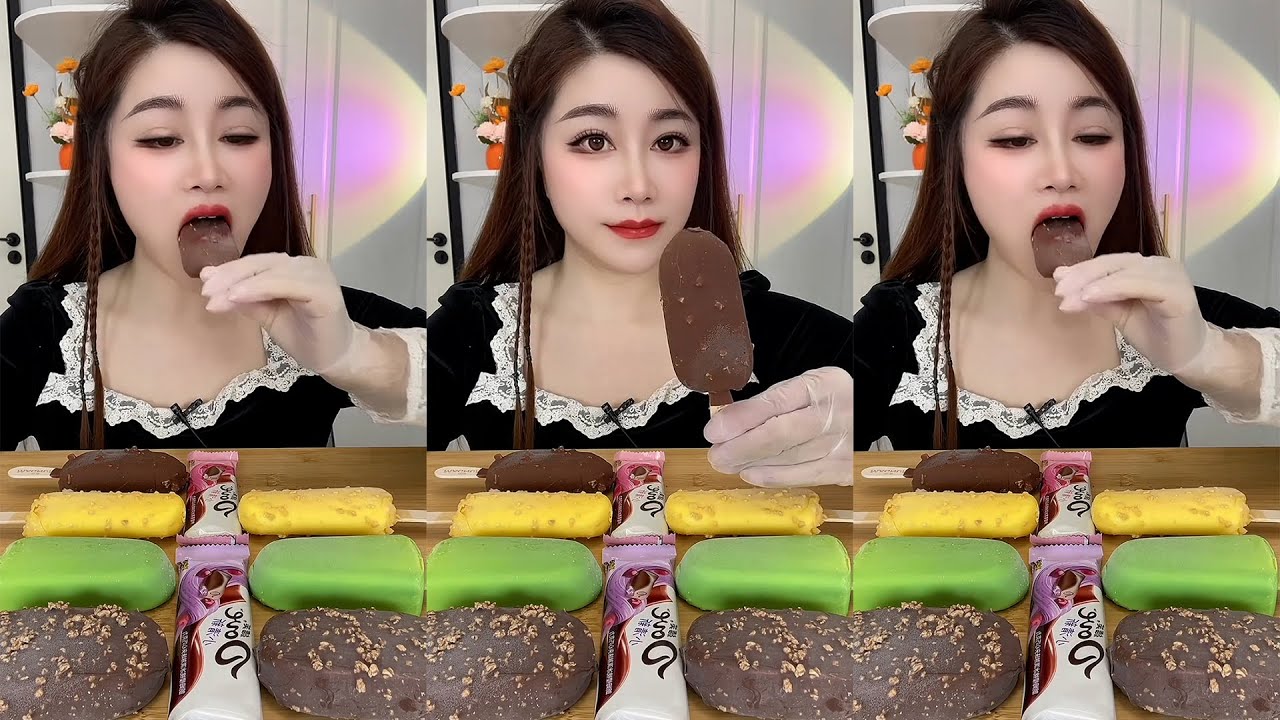 mukbang Sweet ASMR 🥶🥶 Cool SATISFYING Eating Show - YouTube