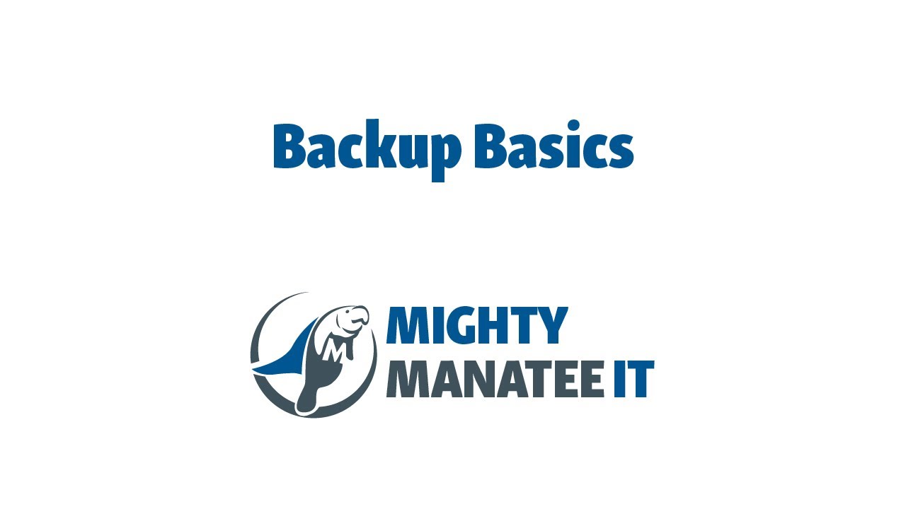 Backup Basics - Backup 101 - YouTube