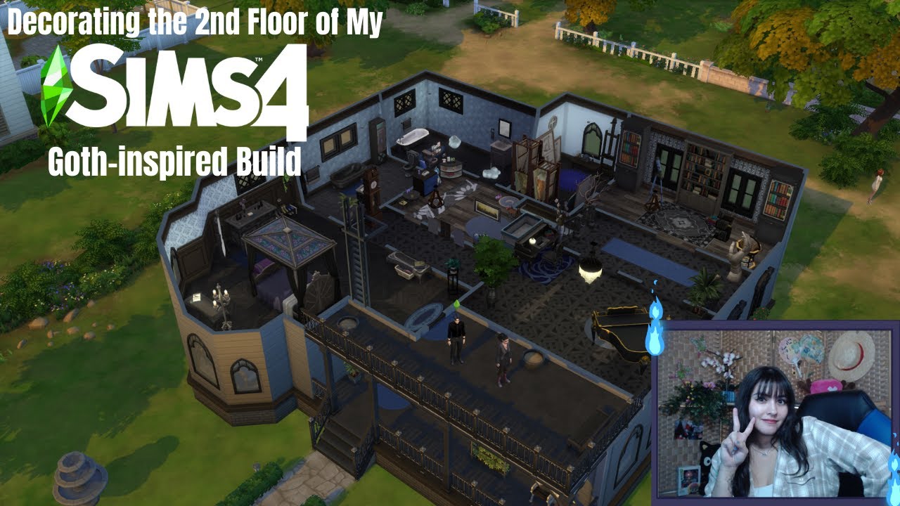 Let's Decorate the Second Story of my Goth Sims 4 Build~ - YouTube