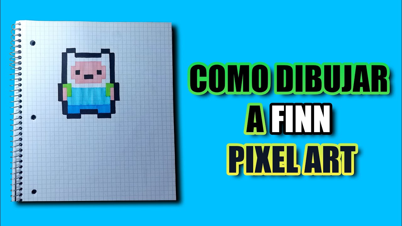 COMO DIBUJAR A FINN PIXEL ART - YouTube
