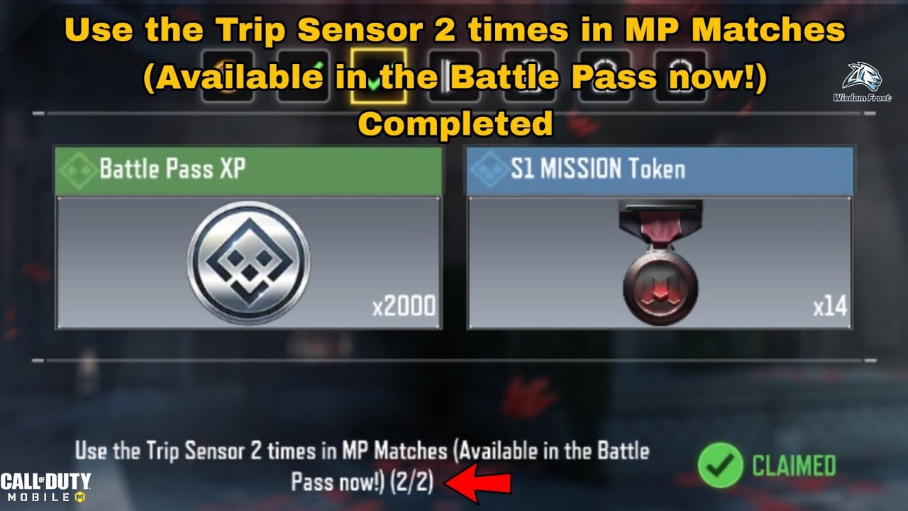 Use the Trip Sensor 2 times in MP Matches (Available in the Battle Pass ...