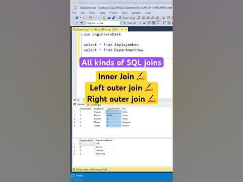 SQL joins in details - inner join, left outer join, right outer join #shorts #coding #sql # ...