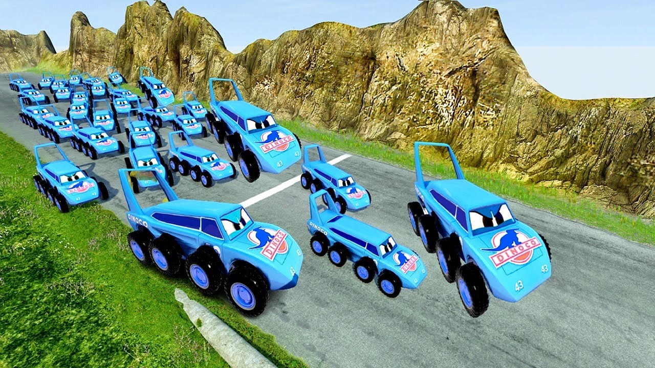 Beamng Dinoco Gang Race Epic Crash - Beamng.drive - YouTube