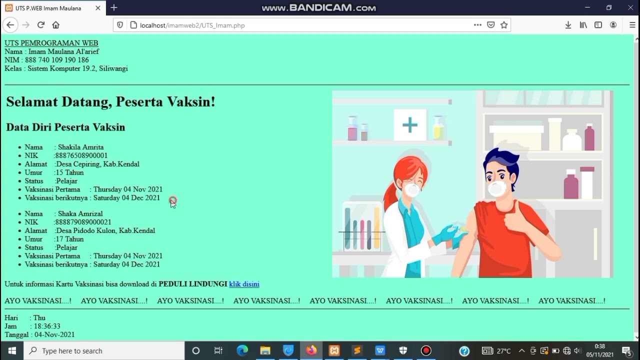 Hasil, UTS Pemrograman Web - YouTube