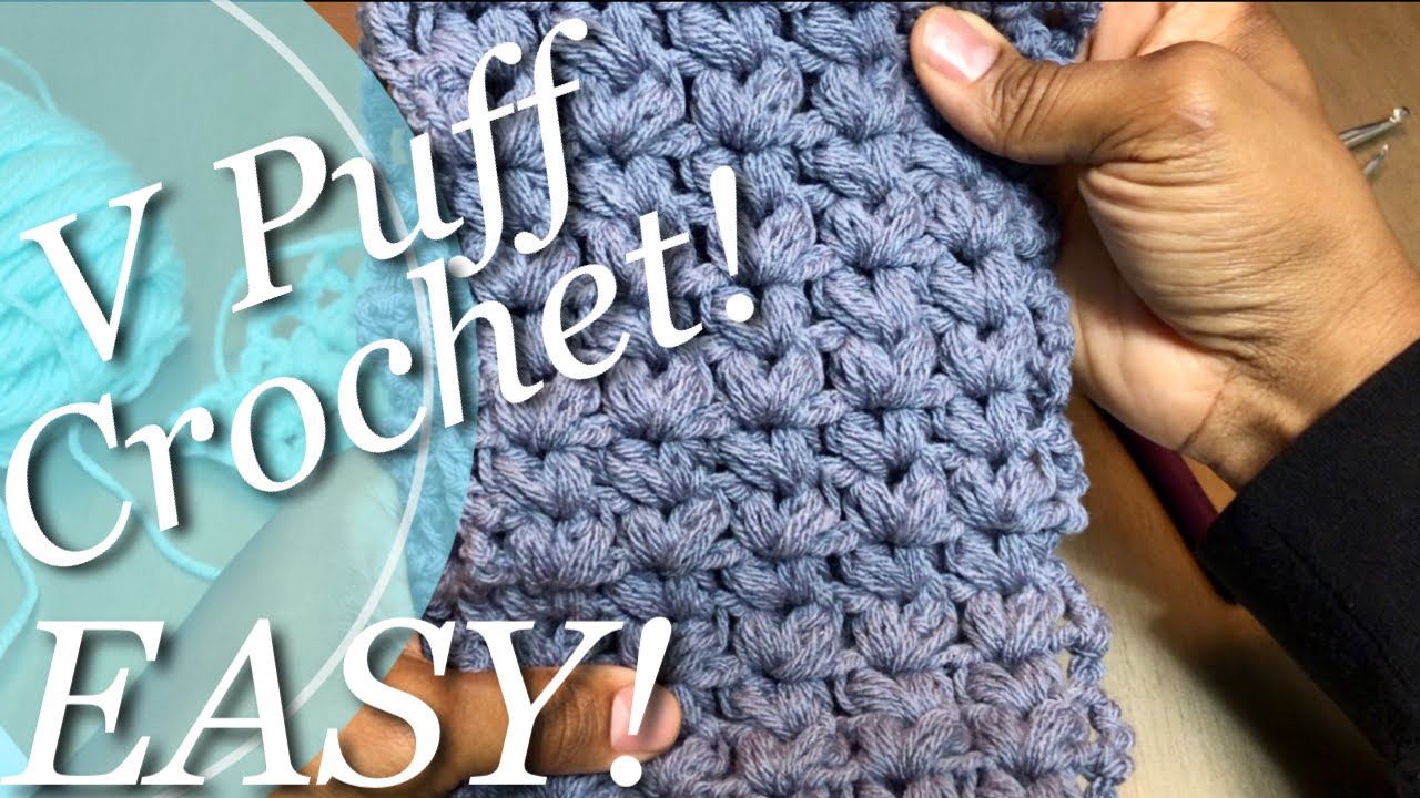 EASY CROCHET SCARF V PUFF! - YouTube