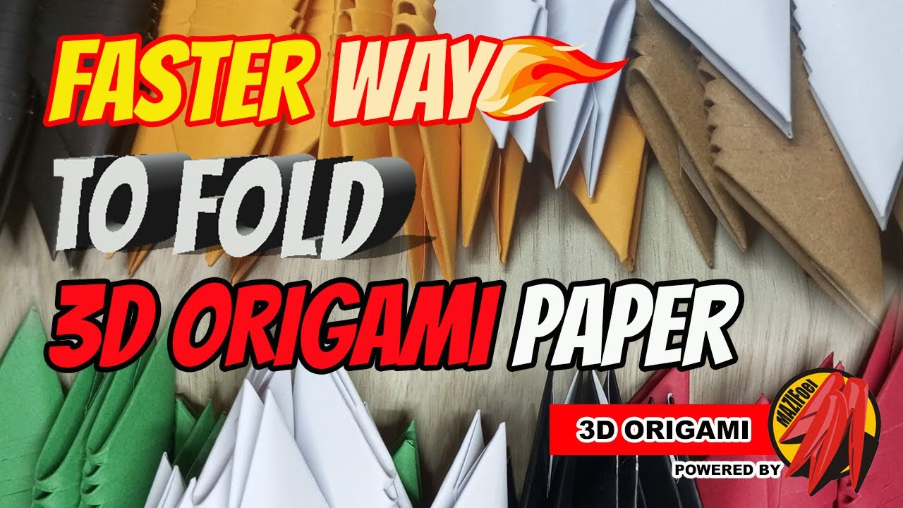 FASTER WAY TO FOLD 3D ORIGAMI PAPER ‼️ Cara Cepat Melipat Kertas ...