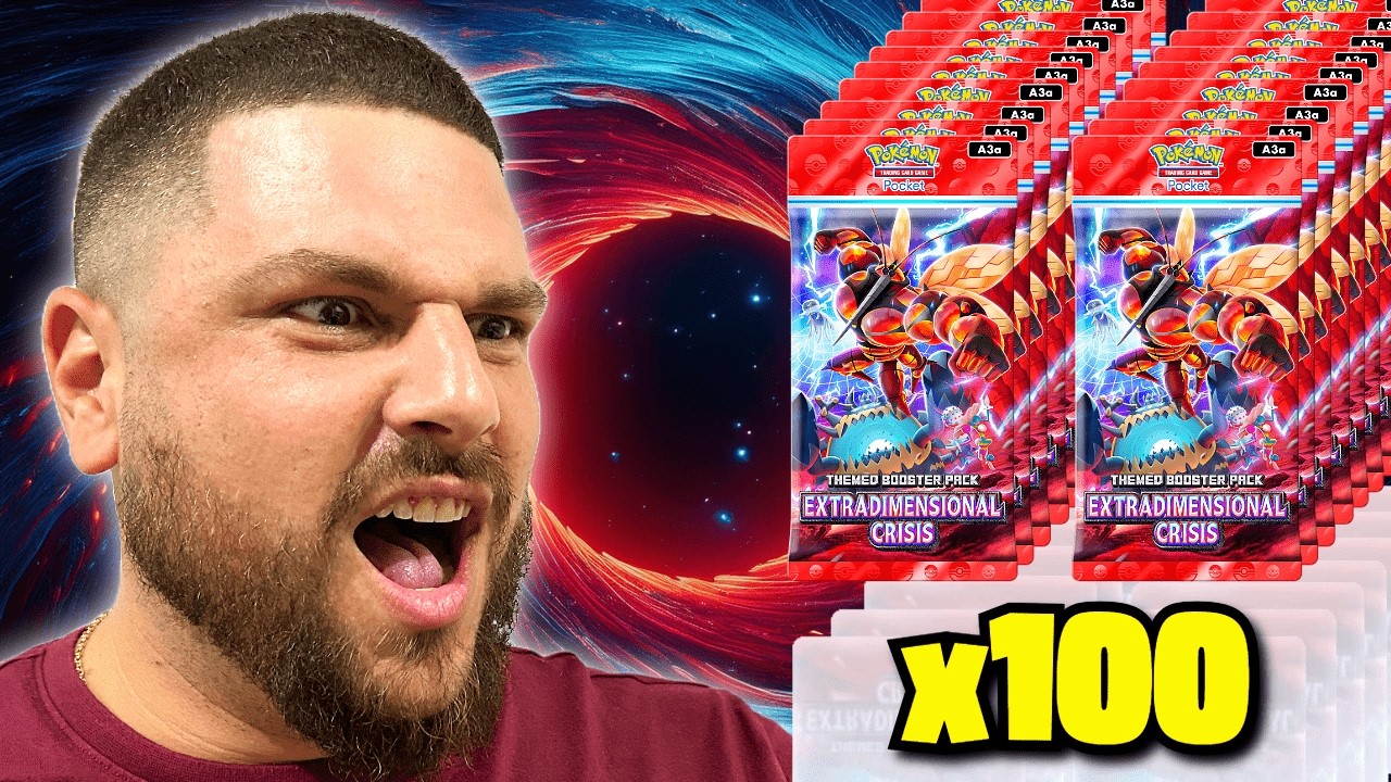 Opening 100x Pokemon Pocket Extradimensional Crisis Packs! - YouTube