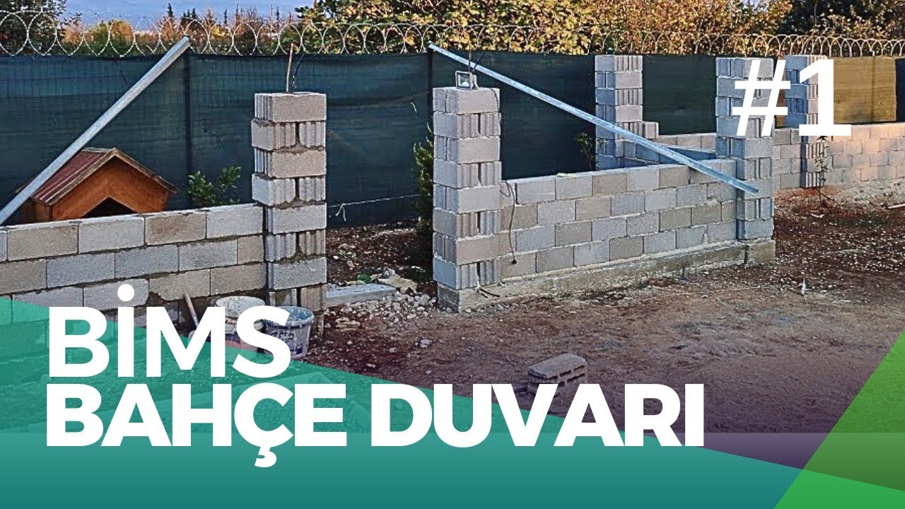 Bahçe Duvarı Nasıl Yapılır - Bims Duvar Örmeye Devam | Merdoz - YouTube