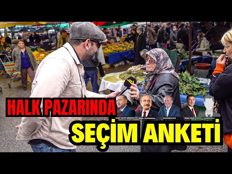 PAZAR' da seçim anketi yaptık !!! İşportacı abimiz YOKLUKTAN AĞLADI...