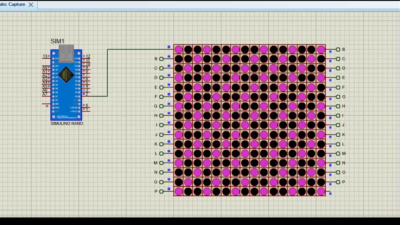 Matriz 16x16 de Neopixel LED RGB WS2812B en PROTEUS con ARDUINO - YouTube