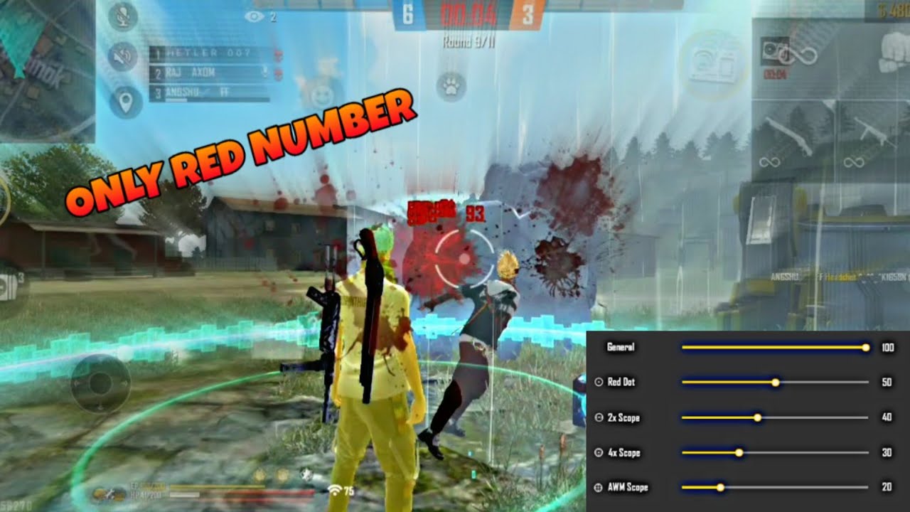 Only red numbers_free fire op headshots_ANGSHU FF👽 - YouTube