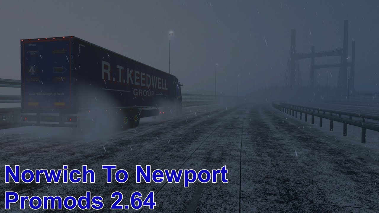 Euro Truck Simulator 2 Norwich To Newport Winter Edition Promods 2.64 ...