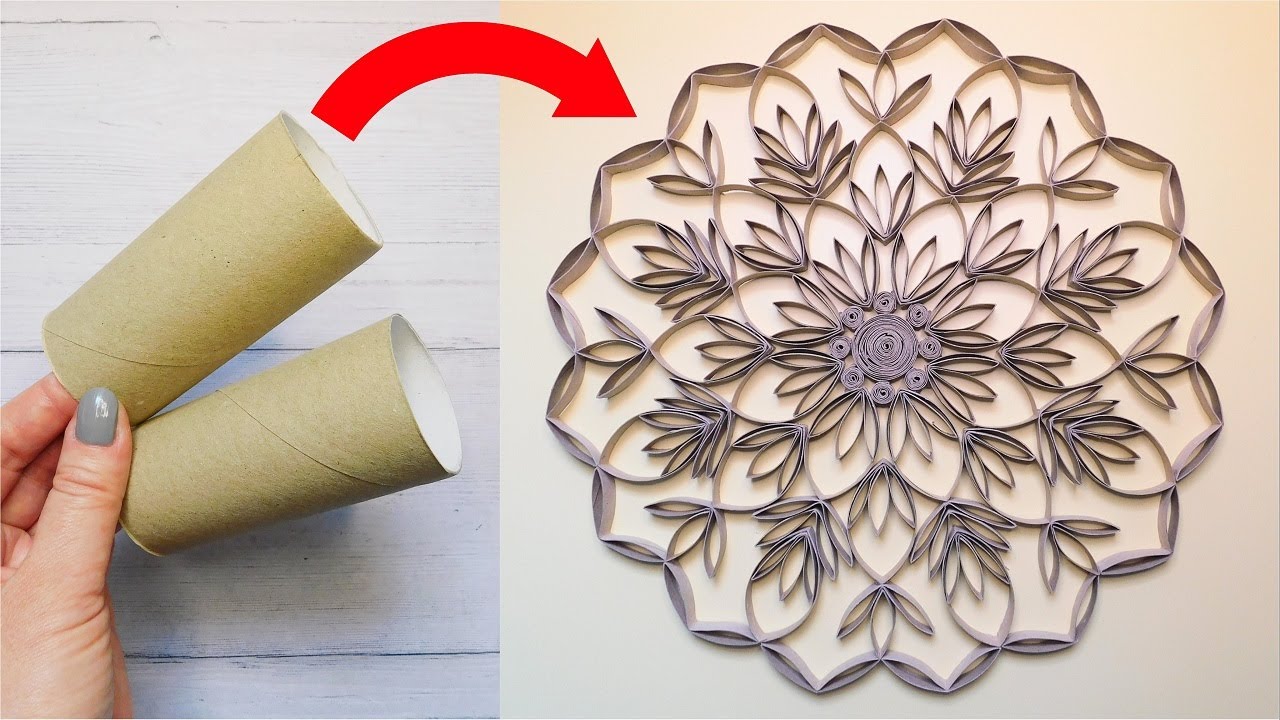 Amazing Wall Decor DIY Idea 😍 Toilet Paper Rolls Recycling Craft ♻️ ...