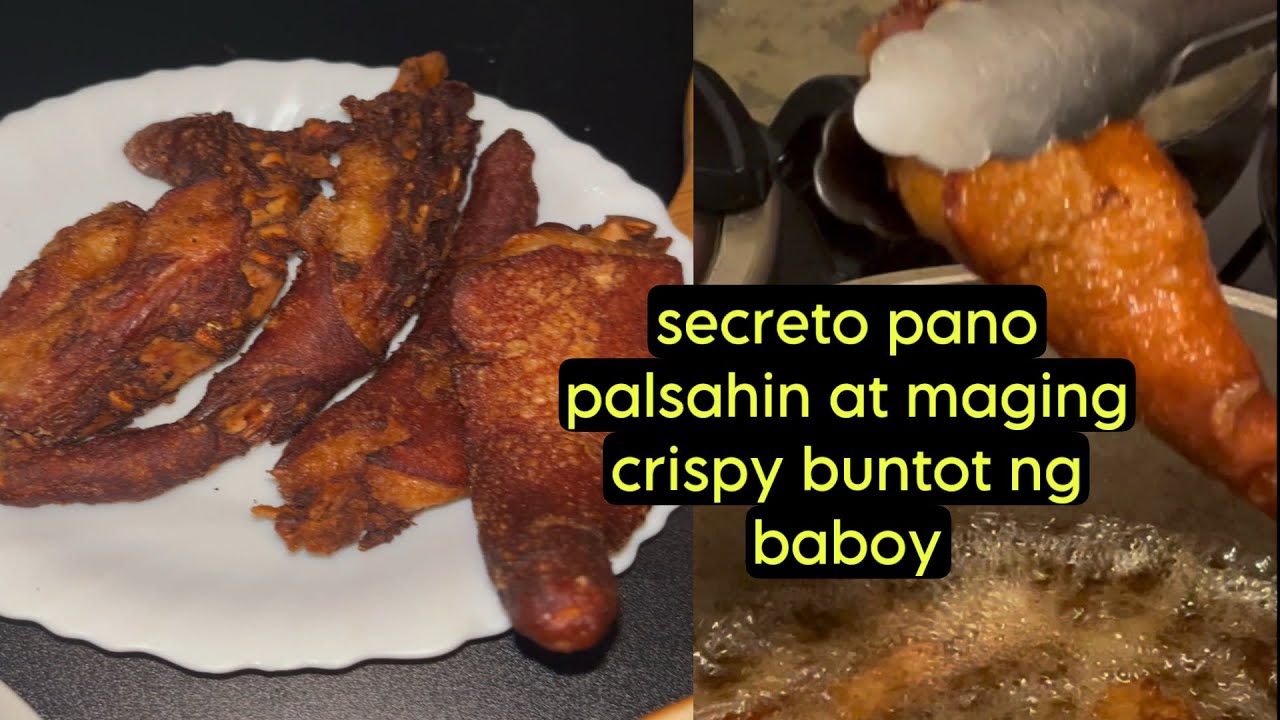 ganito lang daw ang secreto pano maging mas crispy ang buntot ng baboy ...