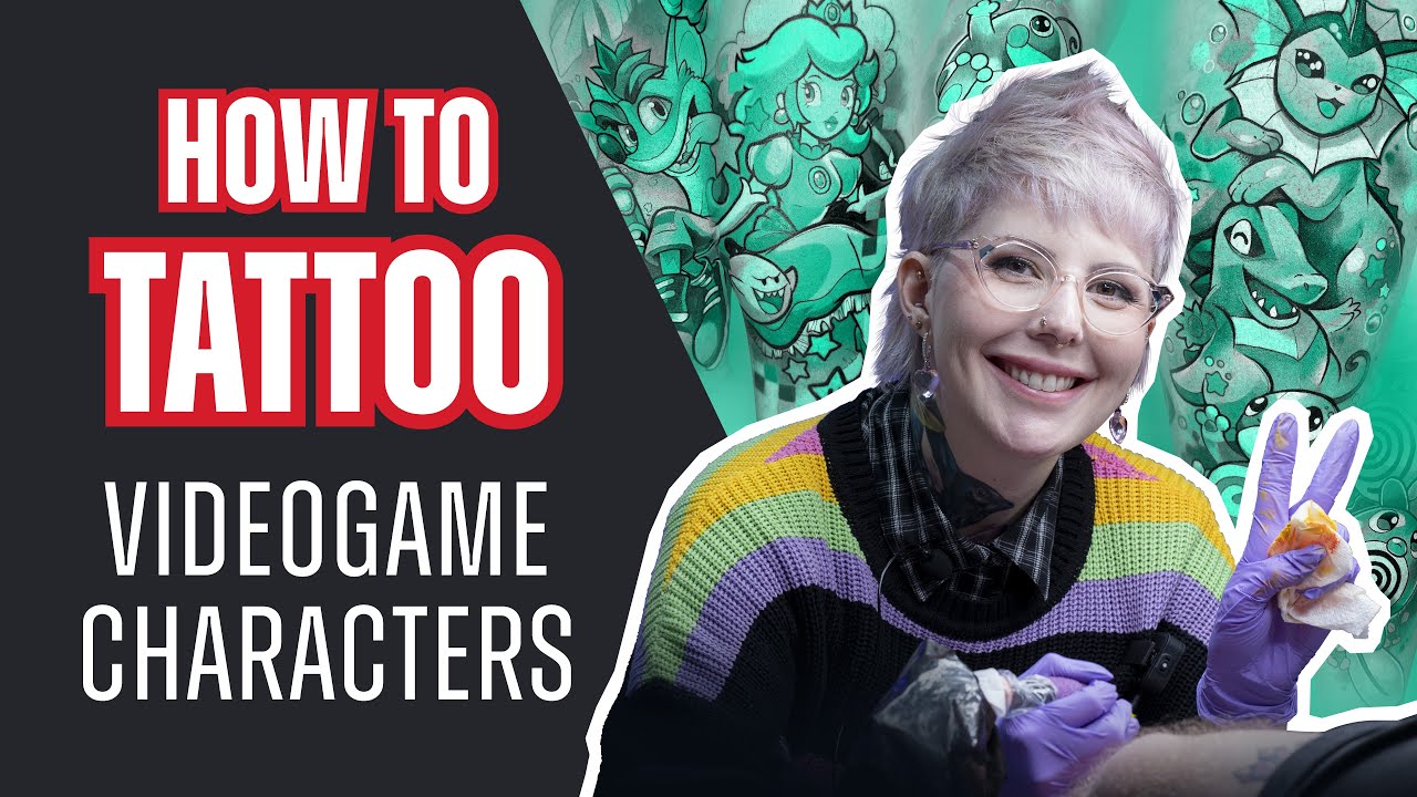 How to Tattoo Videogame Characters With Tiggy | Tattoo Tutorial - YouTube