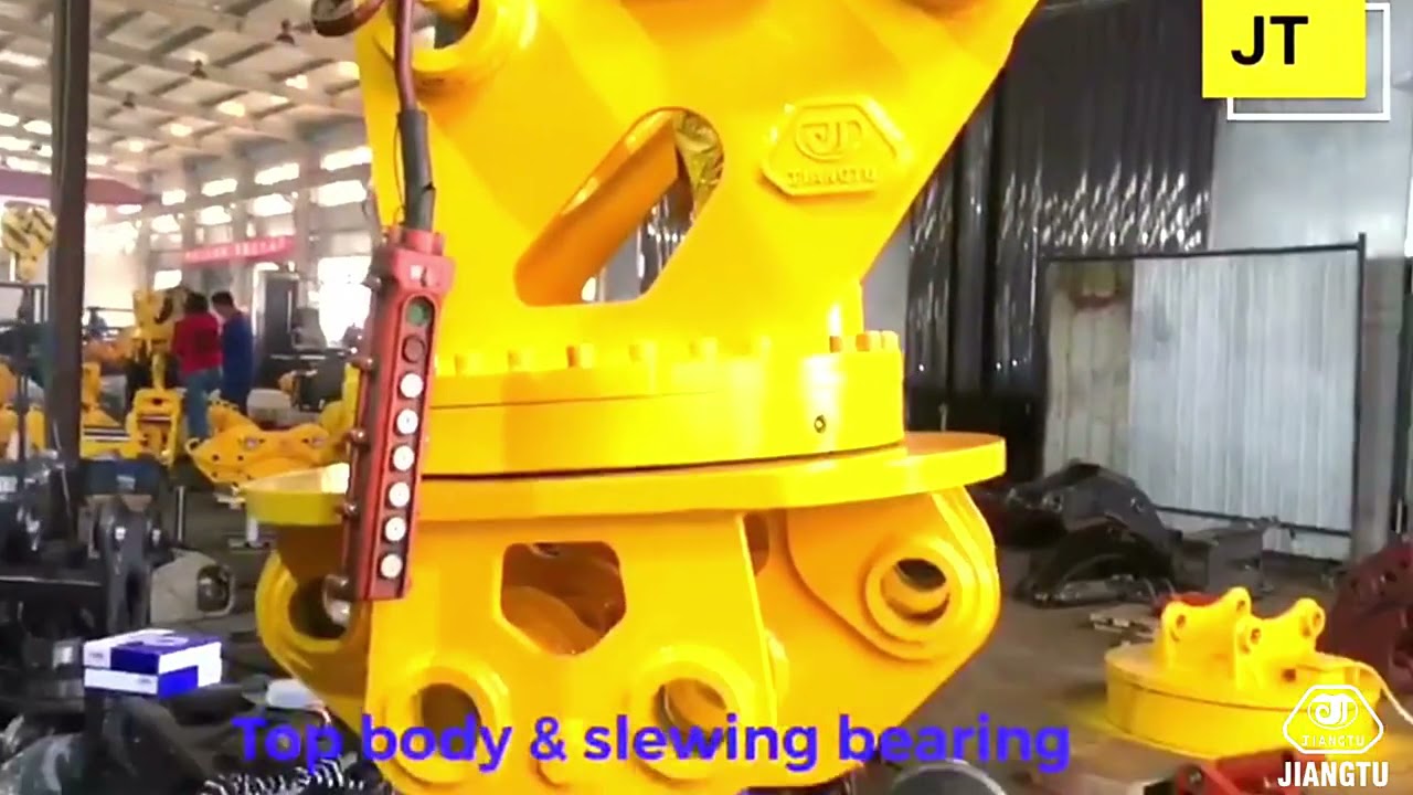 JIANGTU hydraulic rotating rock grab stone grabber scrap grapple for 3 ...