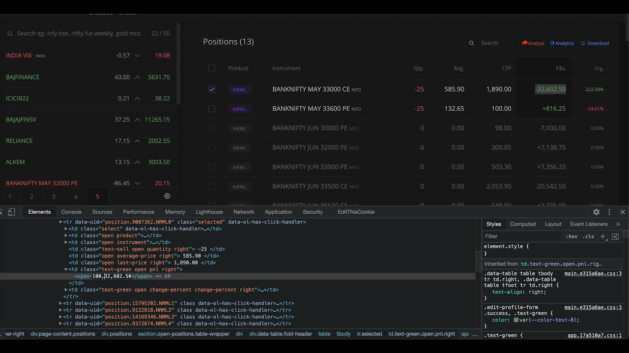 Zerodha how to show loss as fake profit - YouTube