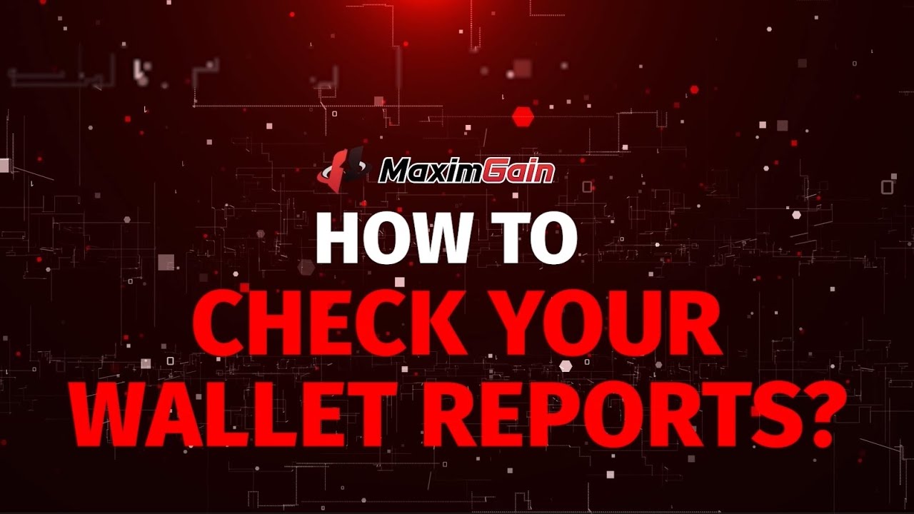 How to check your Wallet Reports in Maximgain - YouTube
