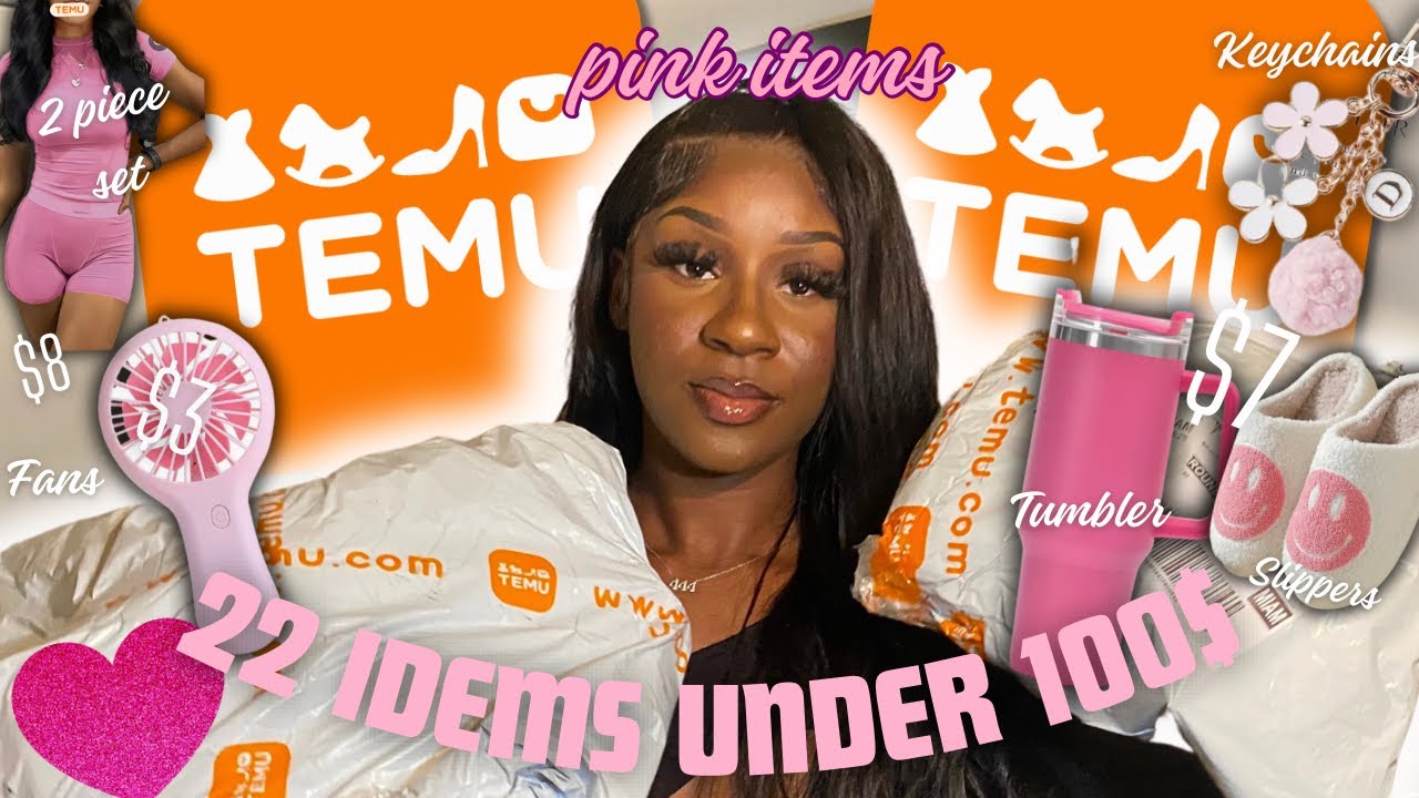 PINK *HUGE* TEMU HAUL ☆ 22 ITEMS ☆ Beauty, electronics, accessories ...