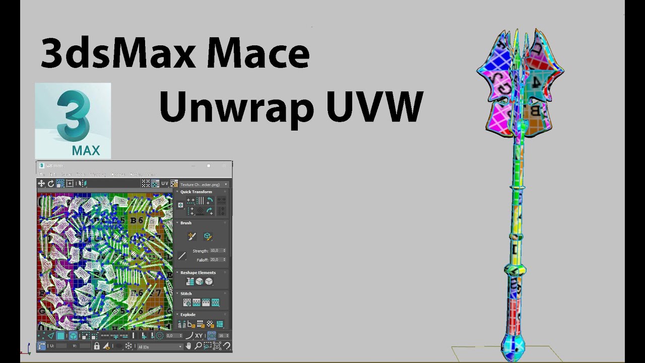 3dsMax Flail Unwrap UVW - YouTube