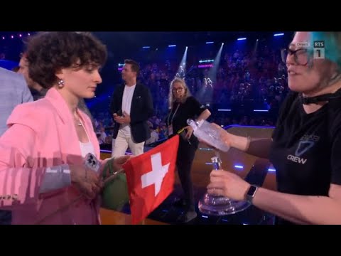 Breaking the Eurovision trophy ESC 2024 - YouTube