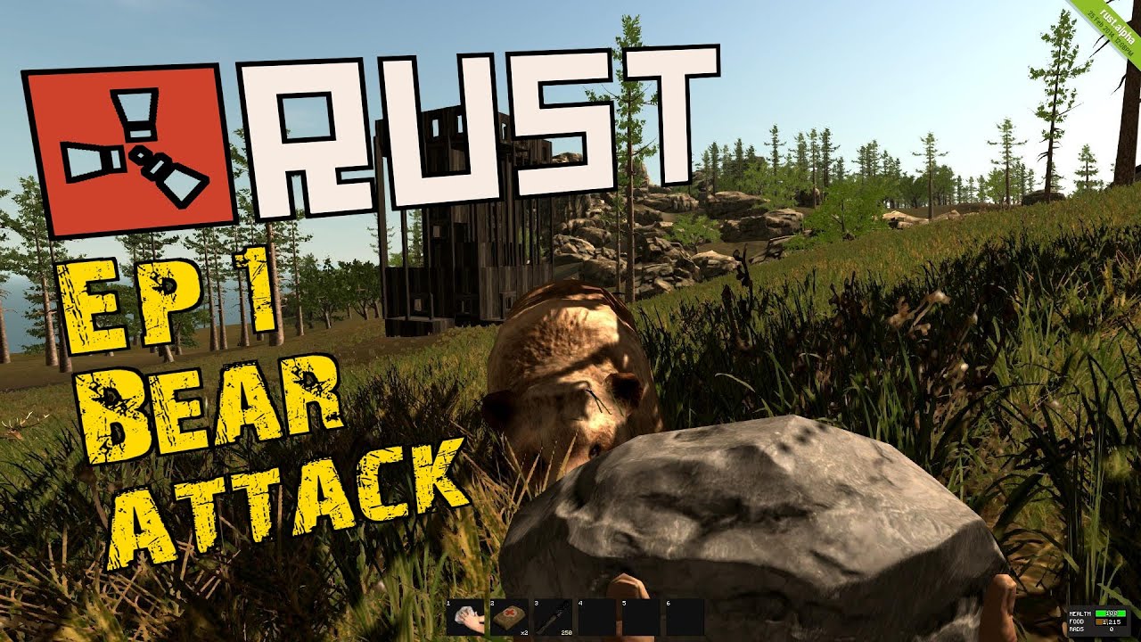 Rust Ep1 : Big Fail Wolf, Bears and Killer Monsters - YouTube