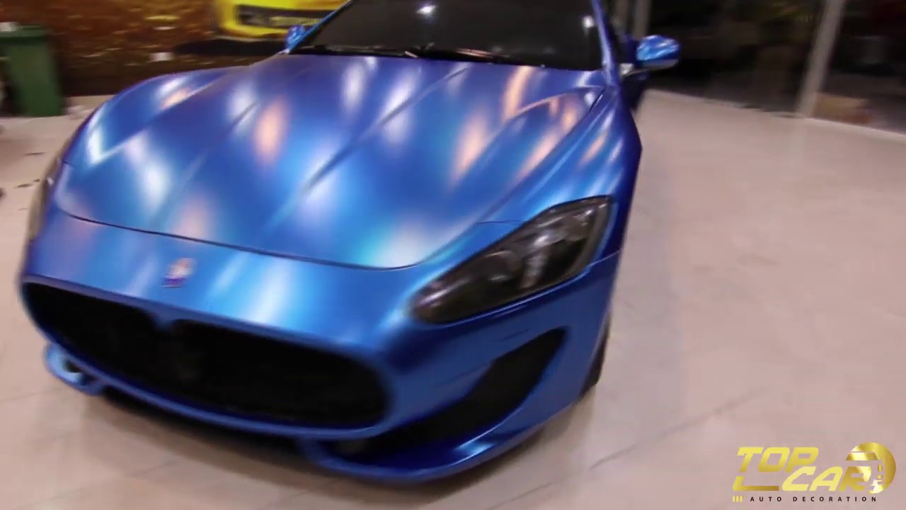 Maserati l Wrapping Car l Blue Satin Matt l Vinyl Wrapping - YouTube