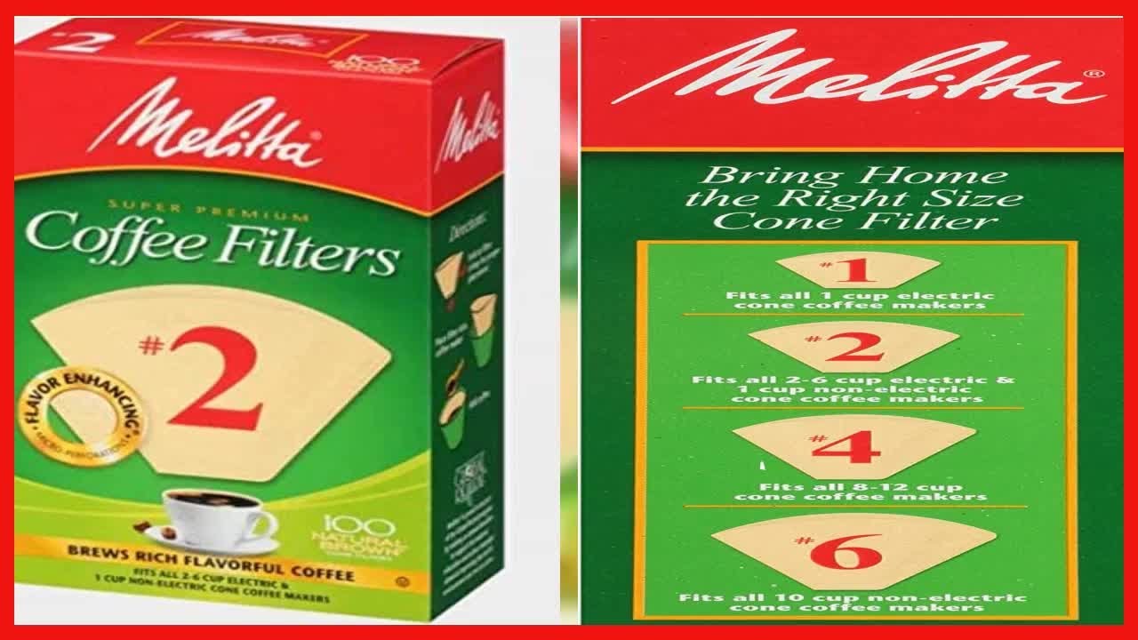 Melitta #2 Cone Coffee Filters, Natural Brown, 100 Count (Pack of 6 ...