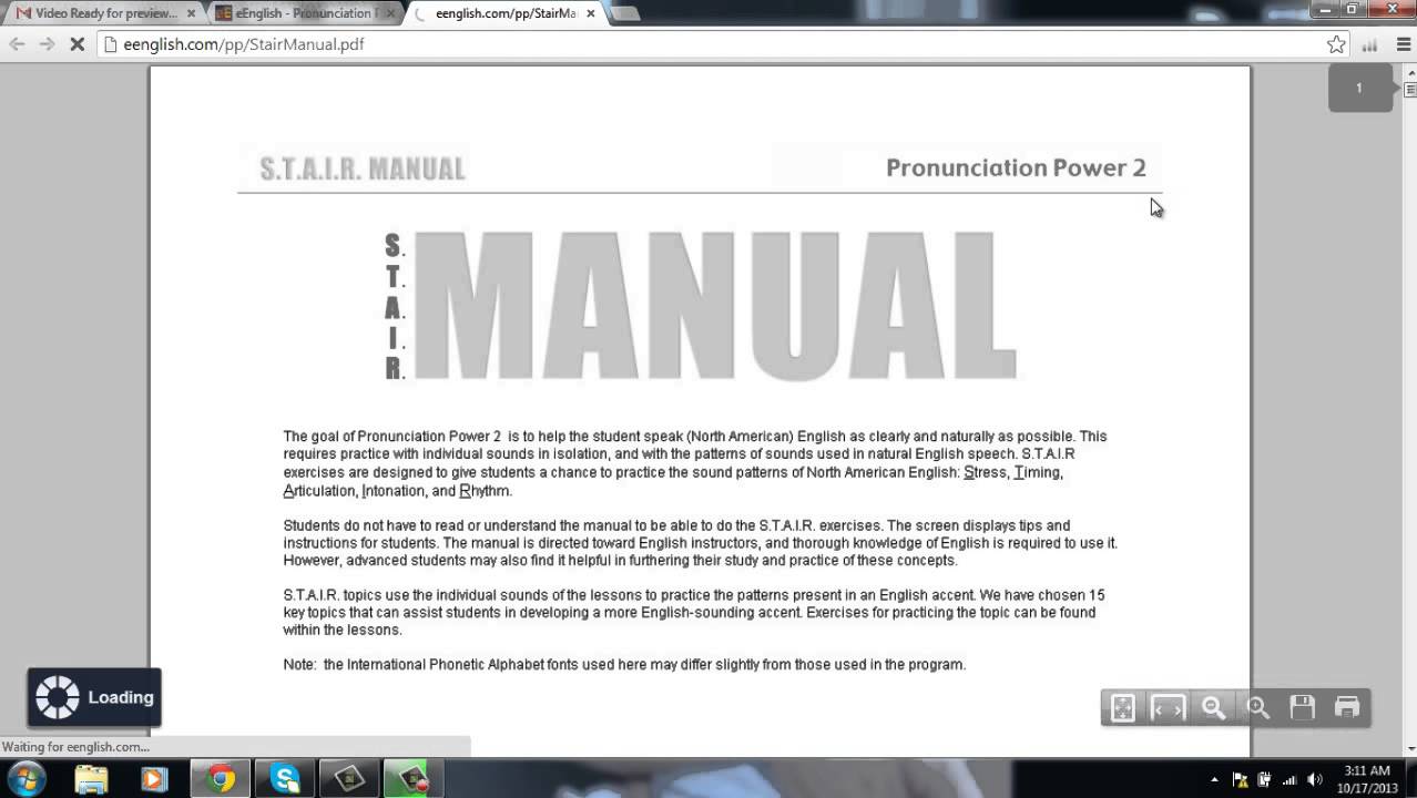 eEnglish Pronunciation Power 2 and STAIR Manual - YouTube